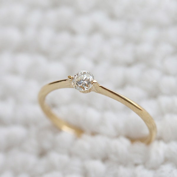 Tiny Engagement Ring - Etsy