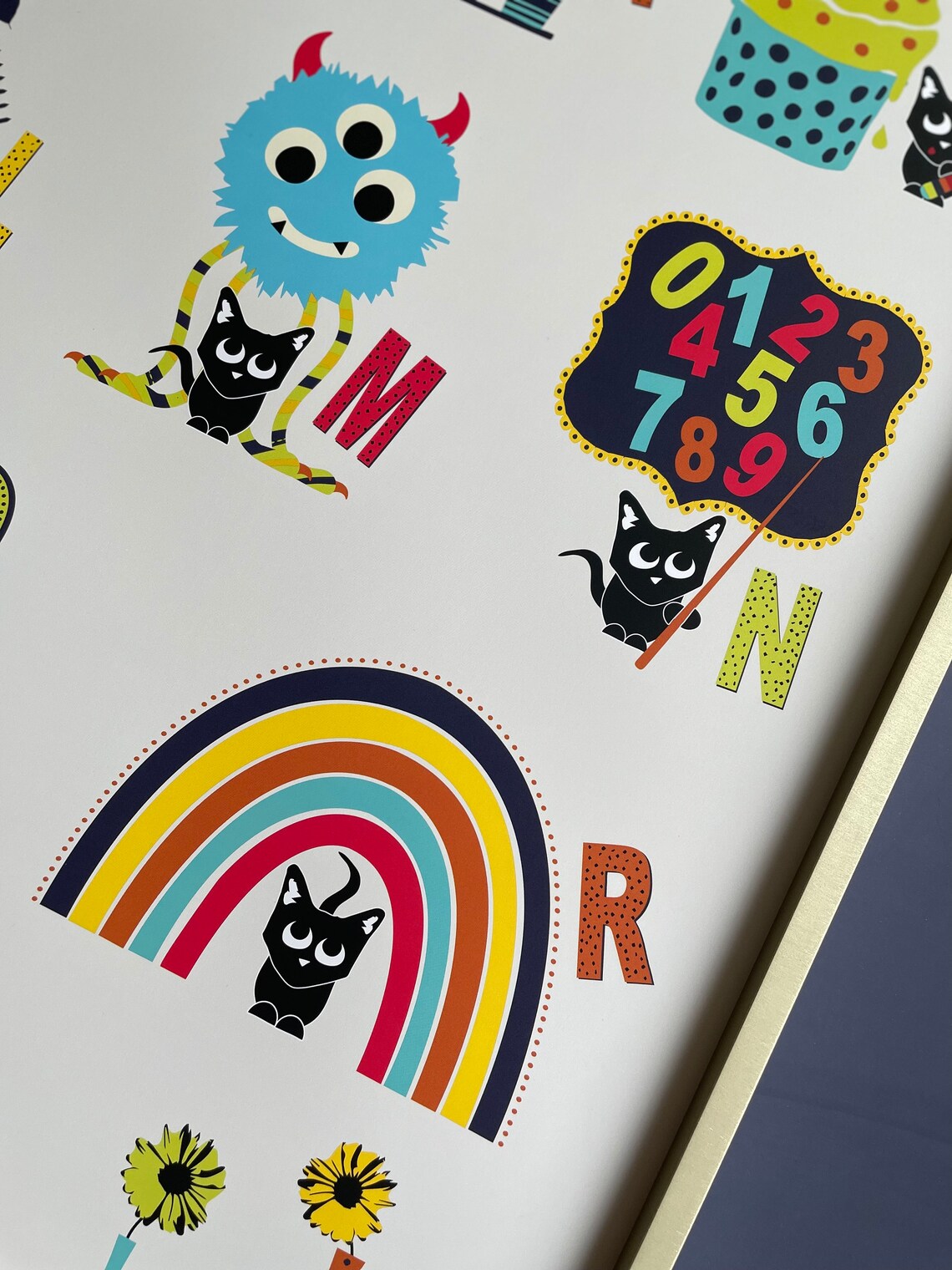 Alphabet Poster, Illustrated ABC Poster, Kids Wall Art, Nursery Decor ...