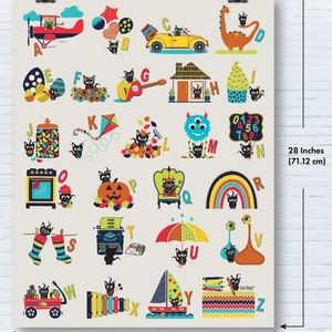 Alphabet Poster, Illustrated ABC Poster, Kids Wall Art, Nursery Decor ...