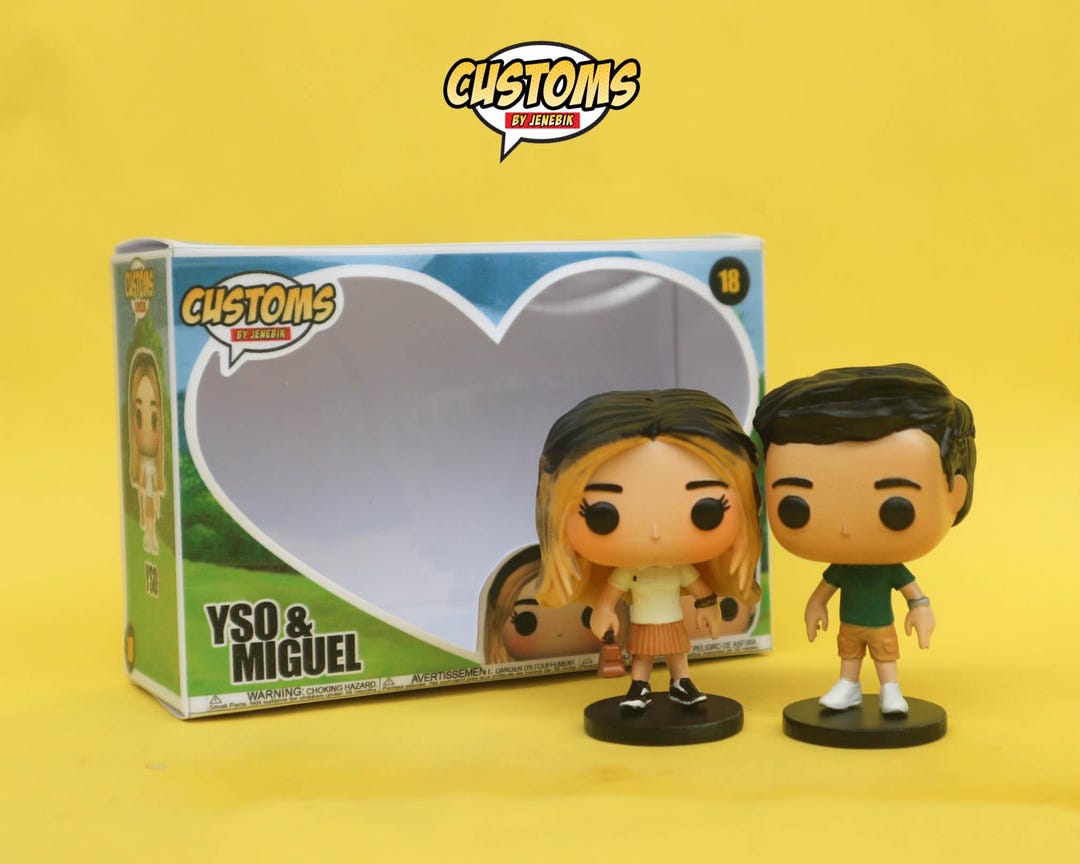 Twin Mini Funko Style Couple Set With Custom Box - Keychain or Standee ...