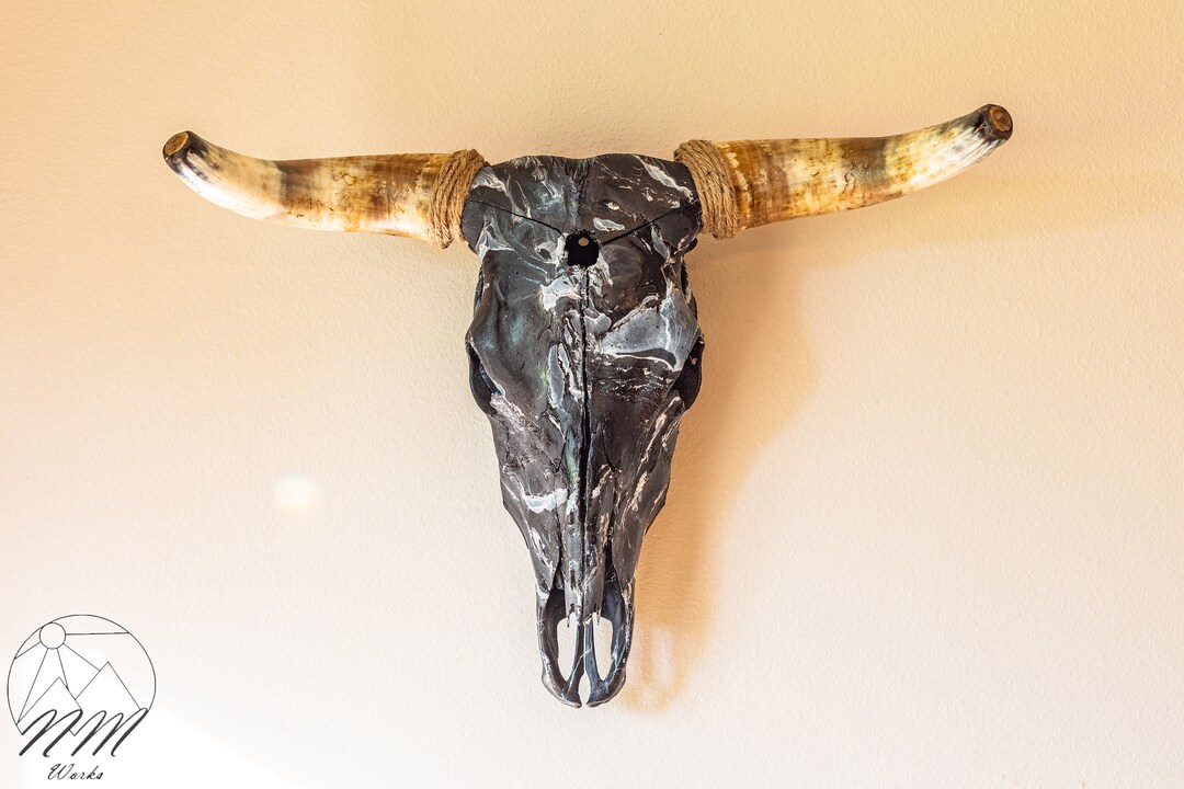 Painted Longhorn Skull - Etsy