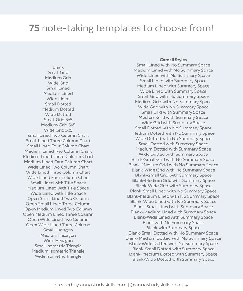 Pastel Digital Note Taking Templates Note Taking Template - Etsy