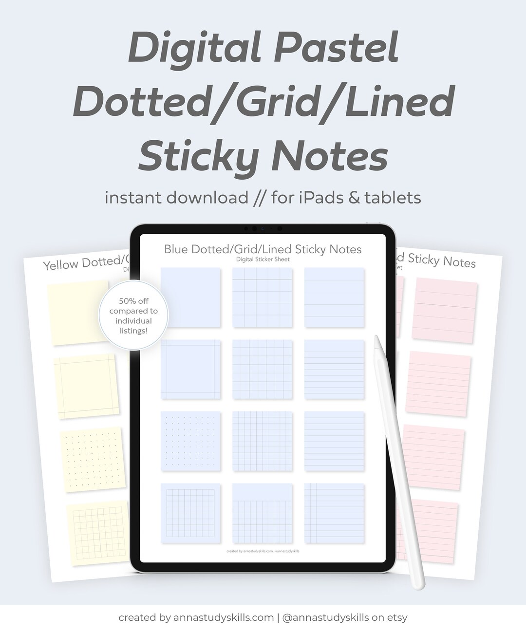 Digital Sticky Notes Goodnotes Digital Stickers Pre Cropped - Etsy