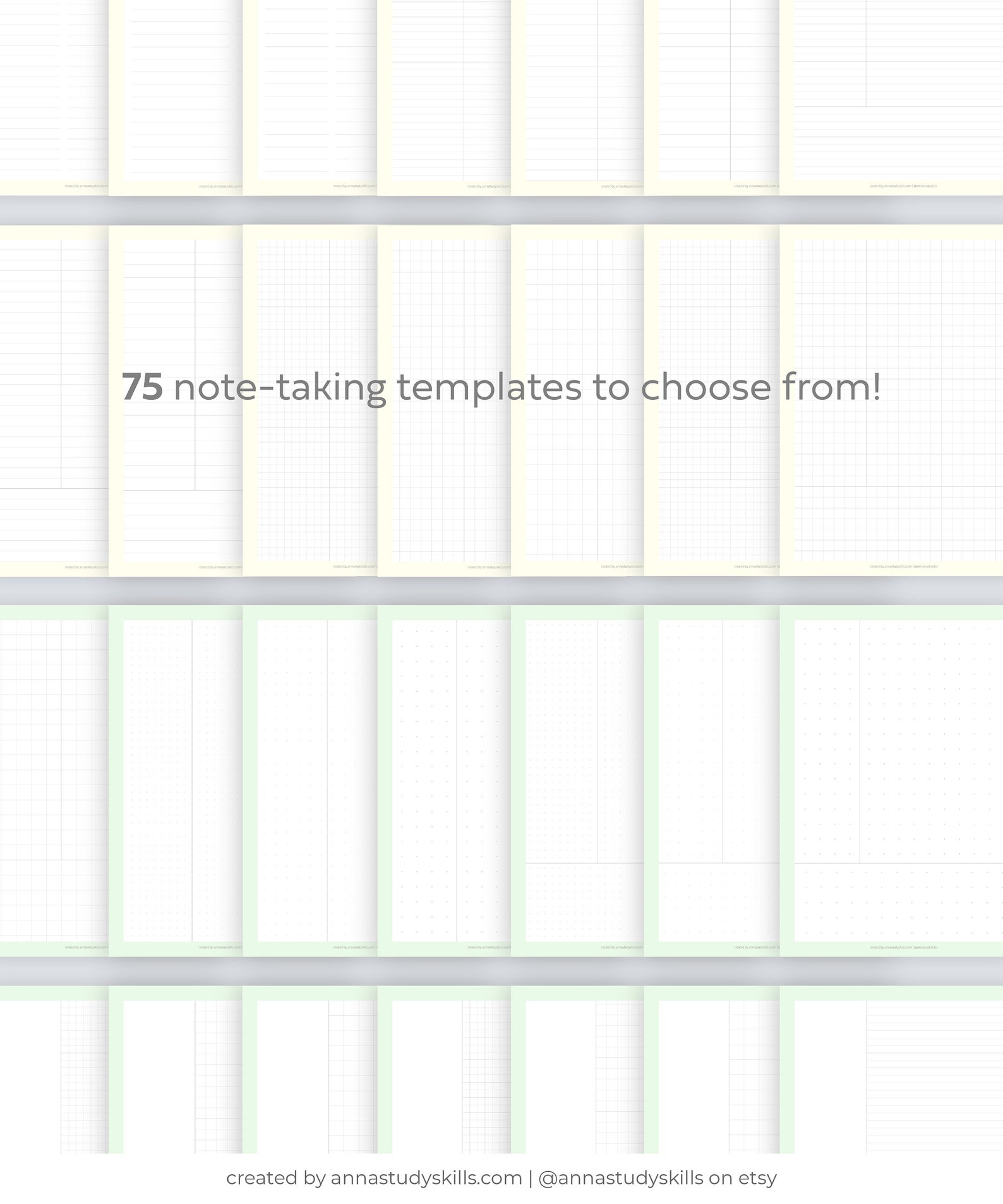 Pastel Digital Note Taking Templates Note Taking Template - Etsy
