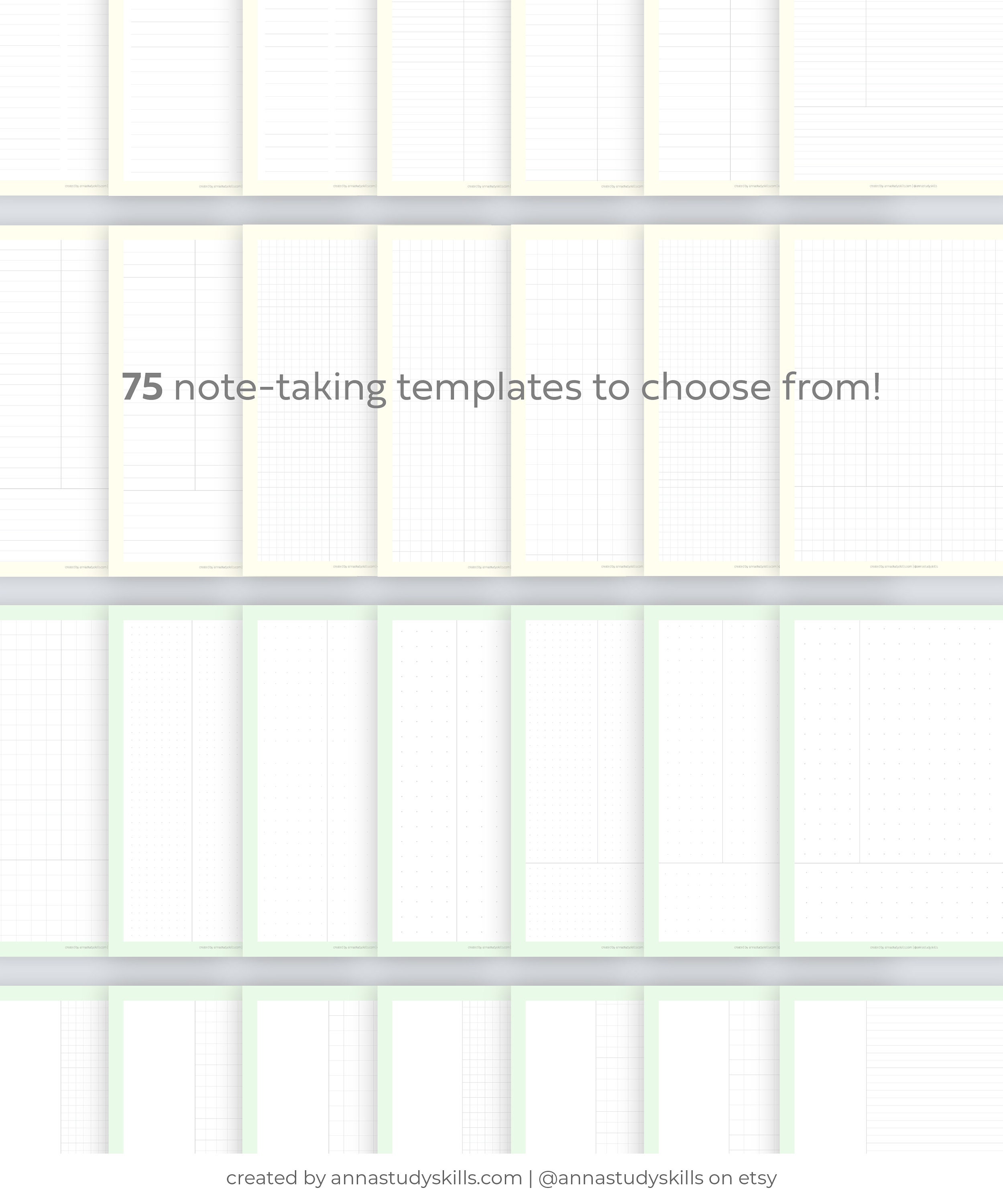 Pastel Digital Note Taking Templates Note Taking Template | Etsy Canada