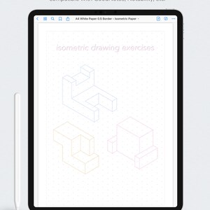 White Paper, Digital Isometric Paper, Note Taking Template, Note Taking ...