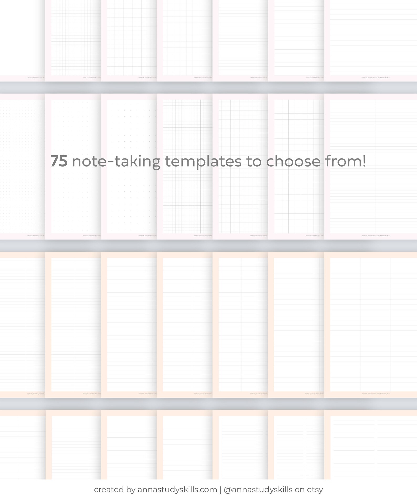 Pastel Digital Note Taking Templates Note Taking Template - Etsy