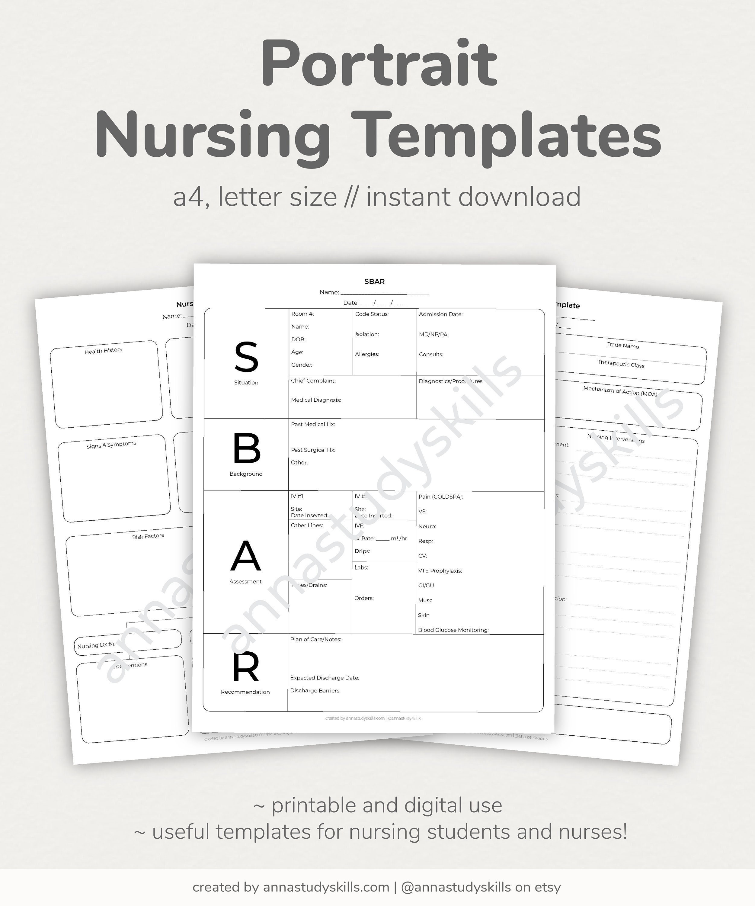 Portrait Nursing Templates SBAR Nursing Templates Nursing School portrait-nursing-templates-sbar-nursing-templates-nursing-school