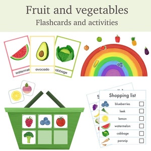 Fruit and Vegetables Educational Activity Bundle for Young Children ...