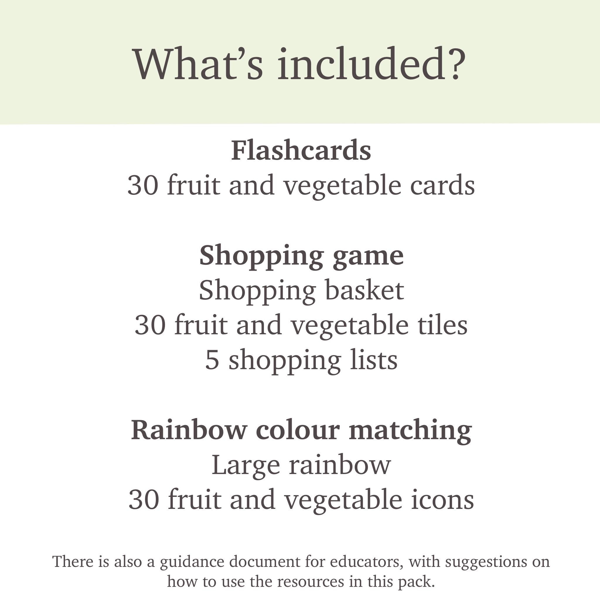 Fruit and Vegetables Educational Activity Bundle for Young Children ...