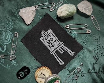 Crow Patch Linocut Block Print Punk Patch - Etsy