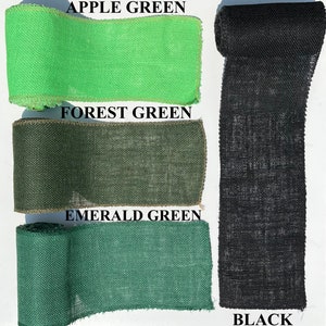 Burlap Ribbon Roll. 5.5 Inches X 15 Ft. Sewn Edges. Colored Burlap ...