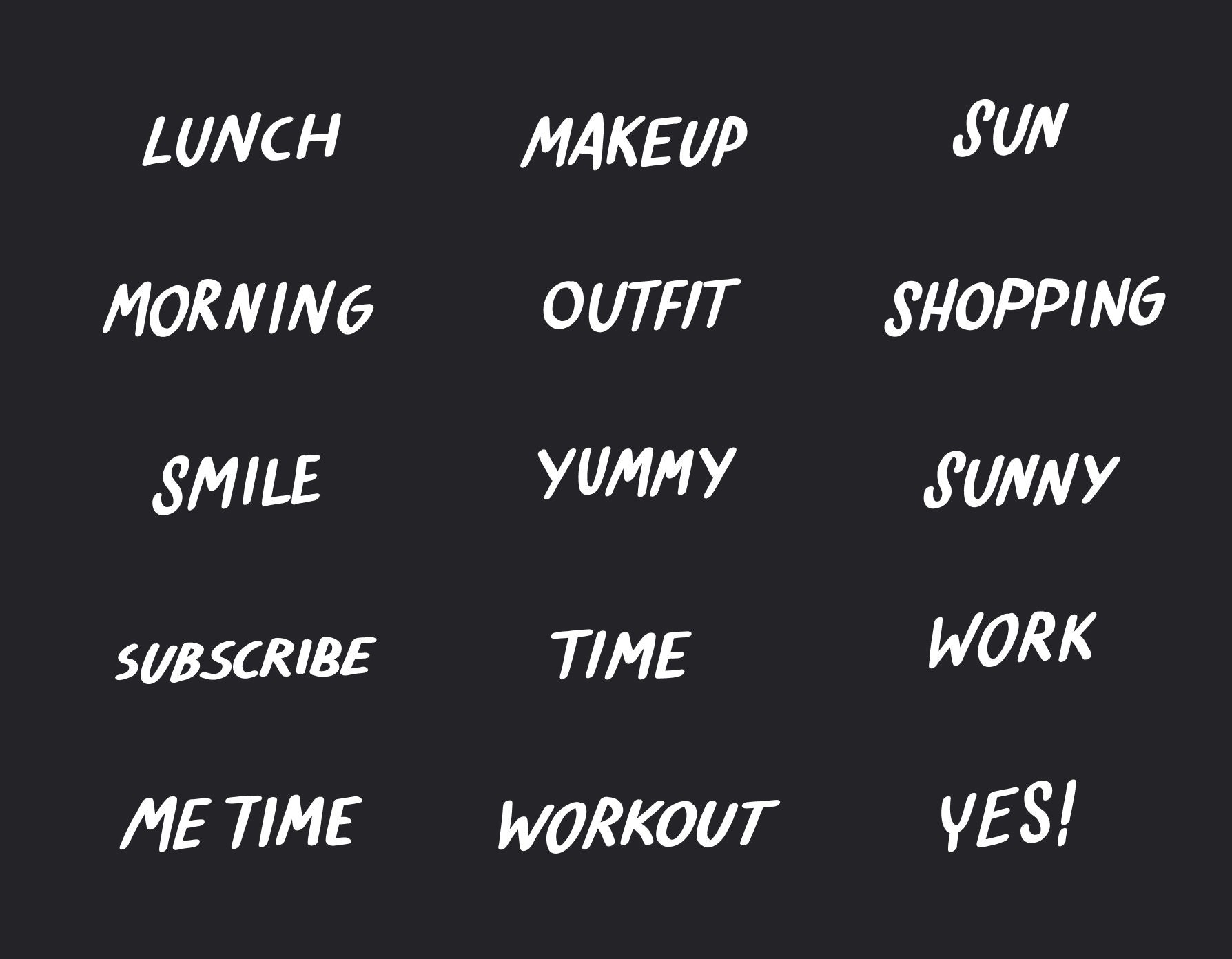 30 Wiggle Animated Text Stickers, INSTAGRAM Story, YOUTUBE Video Vlog ...