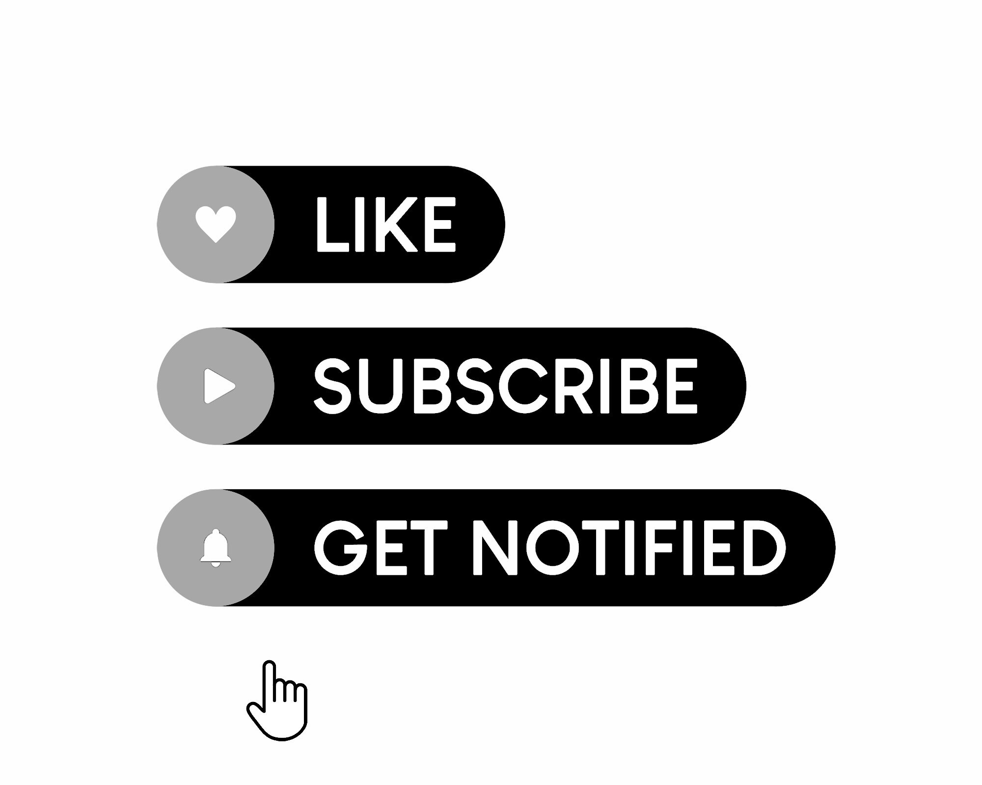 Animated Subscribe Buttons for Youtube Videos / Like Button and Bell ...