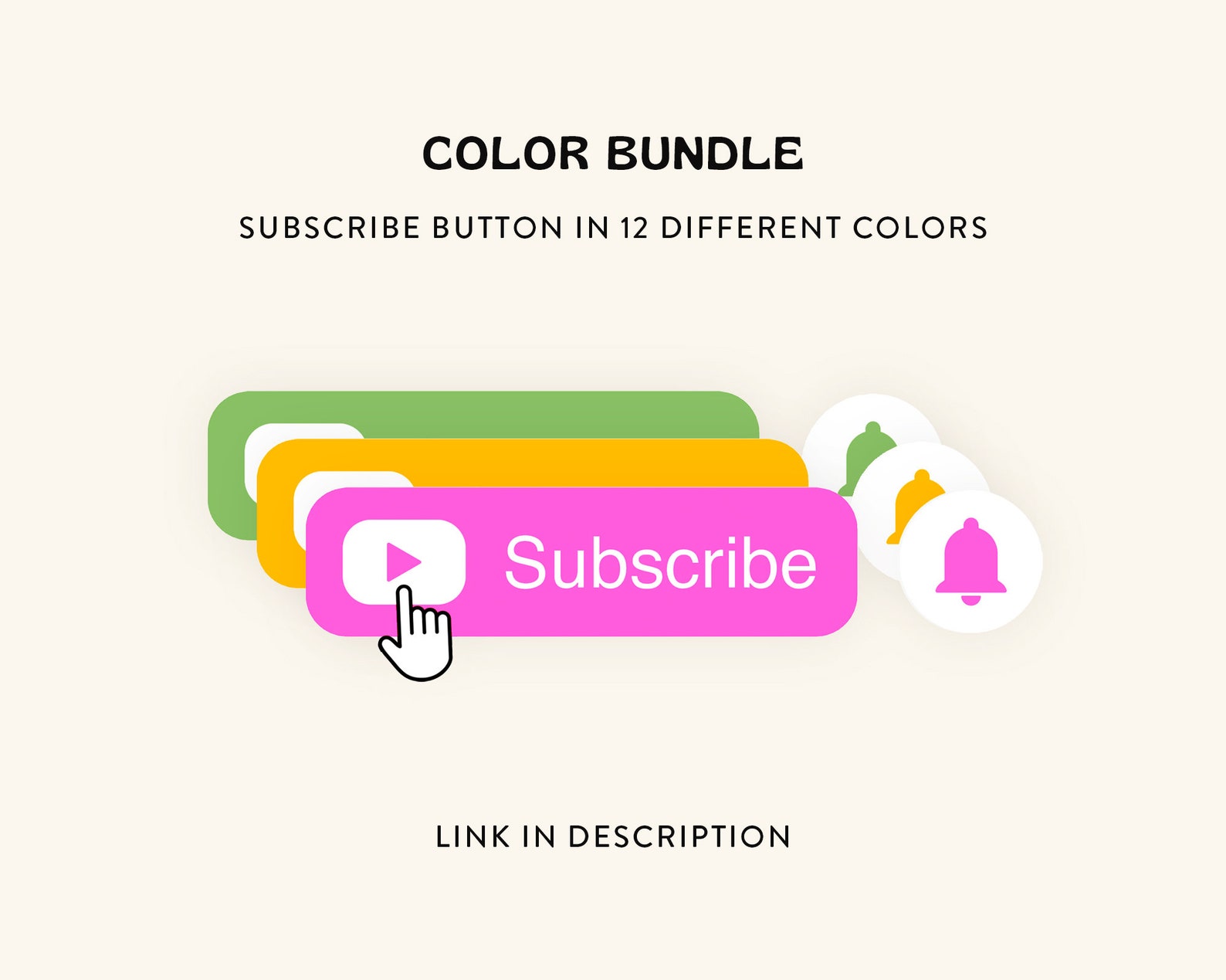 Yellow Animated Youtube Subscribe Button Overlay (digital Download) - Etsy