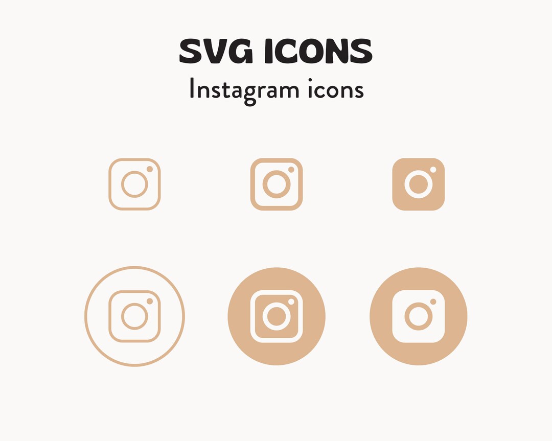 Instagram SVG Icons, Social Media Icons, Instagram Vector Icon Design ...