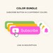 Animated Youtube Subscribe Button: Light Grey Video Overlay (GIF, MOV ...