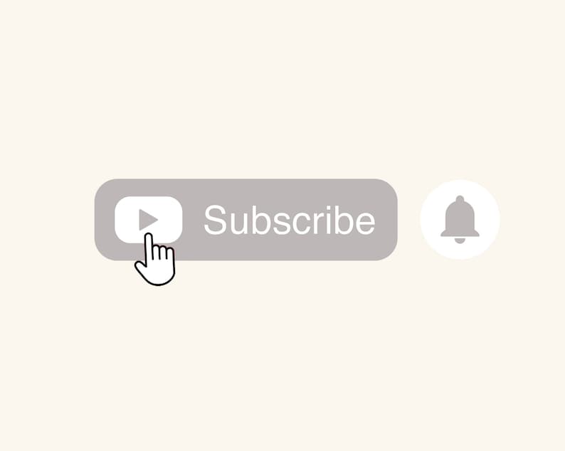 Animated Youtube Subscribe Button: Light Grey Video Overlay (GIF, MOV ...