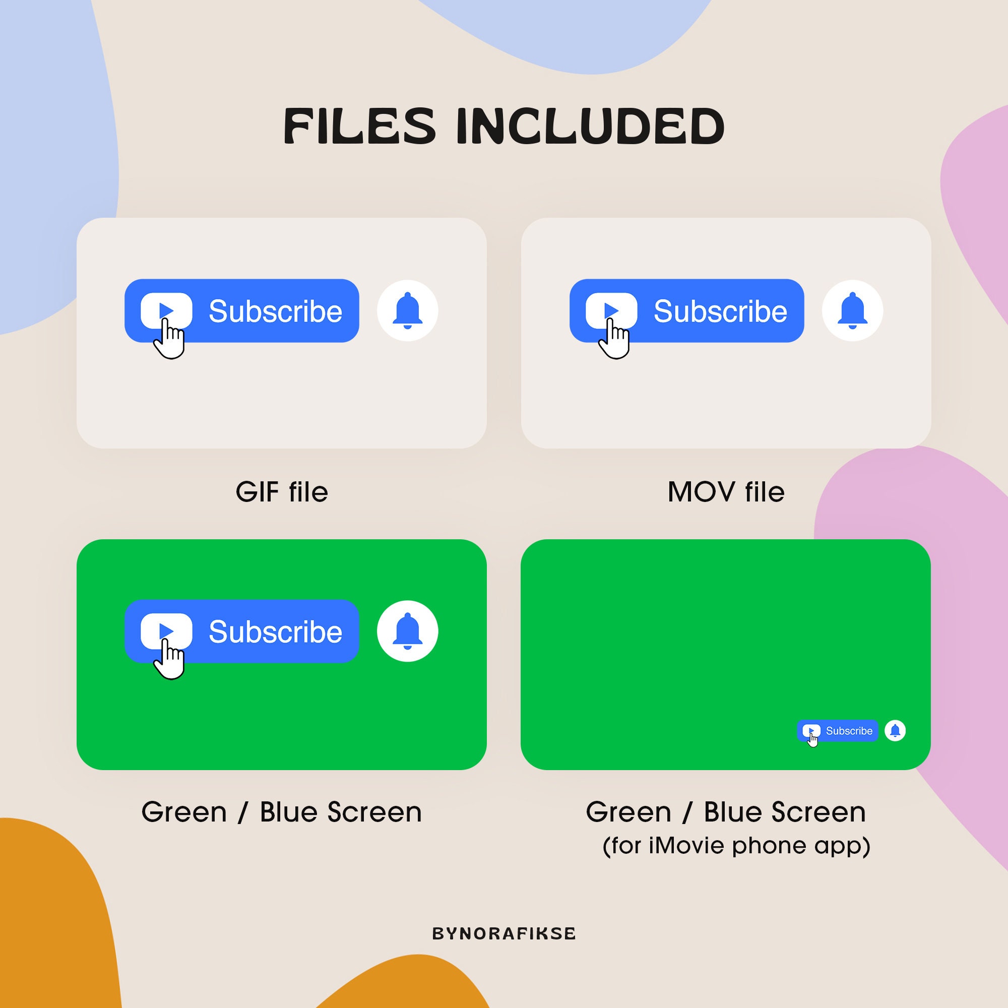 Youtube Overlay Animated Subscribe Button Bell Notification Reminder ...