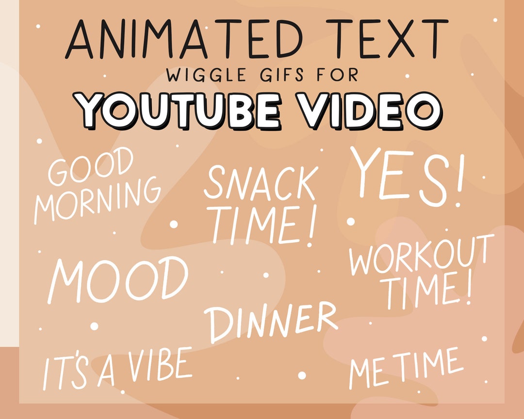 30 Wiggle Animated Text Stickers, INSTAGRAM Story, YOUTUBE Video Vlog ...
