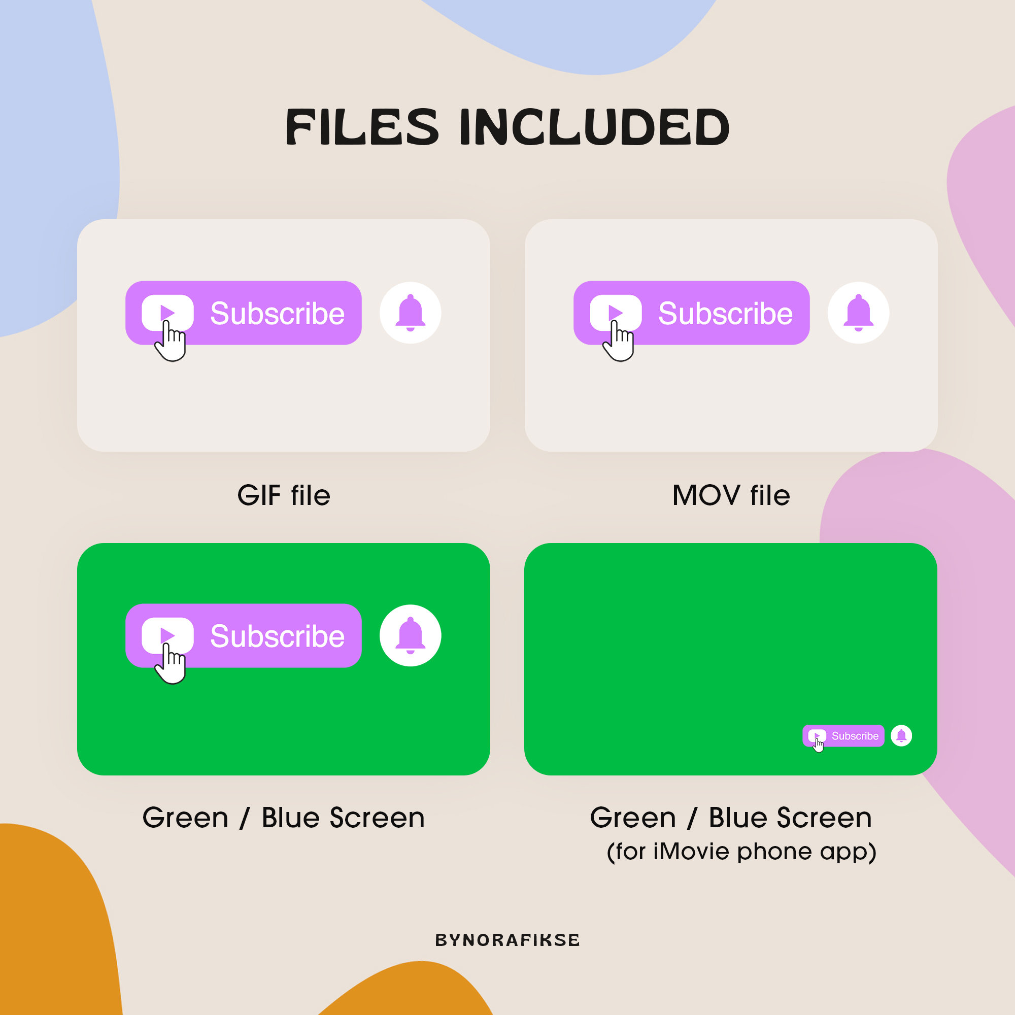 Purple Animated Youtube Subscribe Button Overlay (digital Download) - Etsy