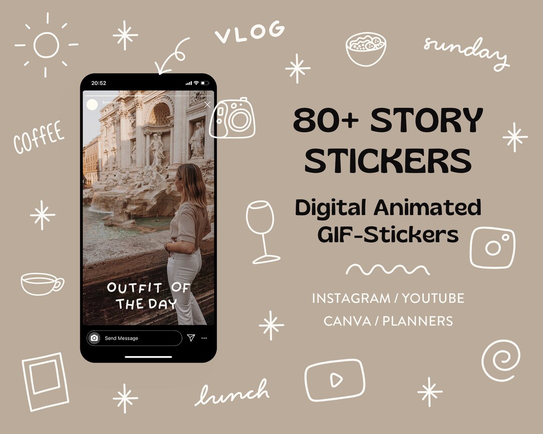 Animated Stickers Instagram Stickers Good Notes Stickers Youtube ...
