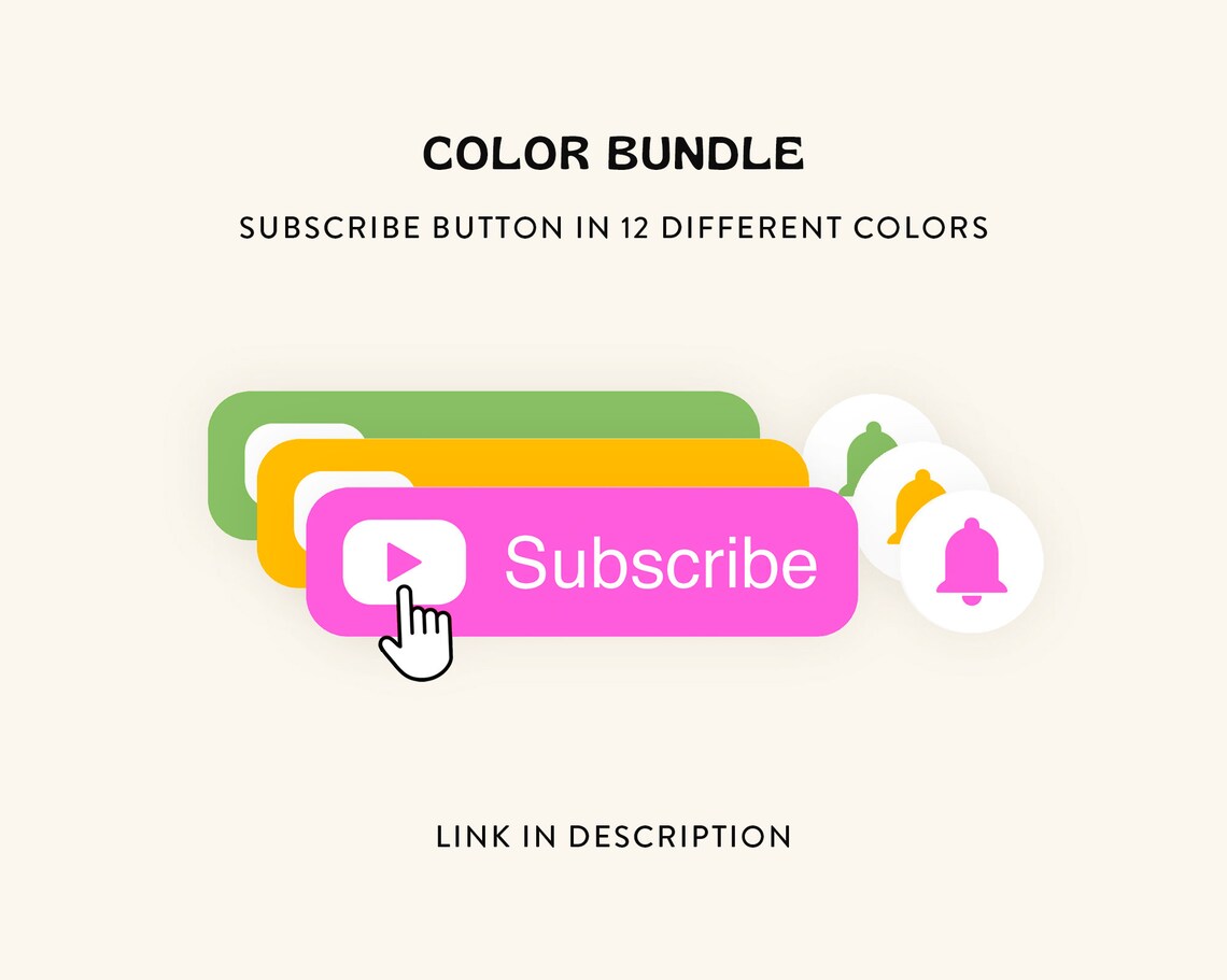 Youtube Overlay Animated Subscribe Button Bell Notification Reminder Button Animated Youtube 
