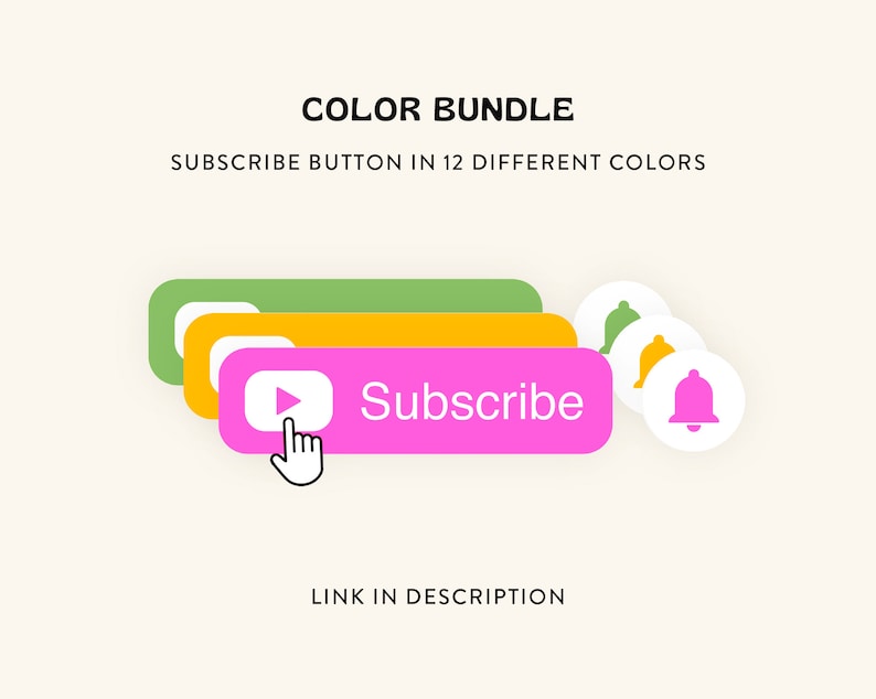Youtube Overlay Animated Subscribe Button Bell Notification Reminder ...