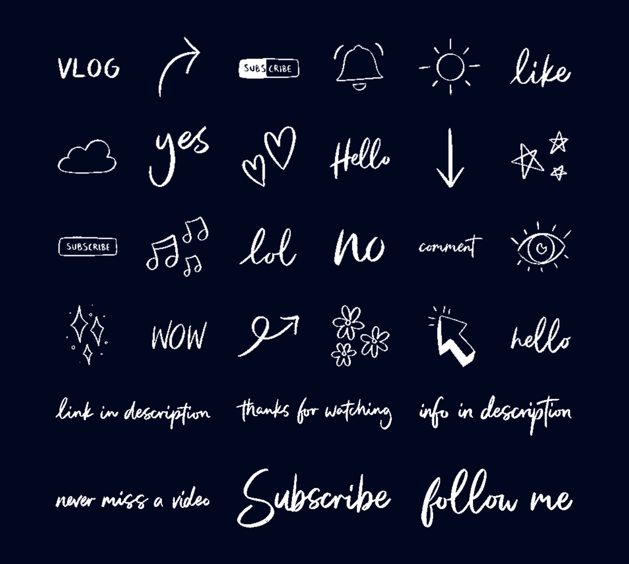 Animated Stickers: 30 GIF Stickers for Youtube & Instagram (digital ...