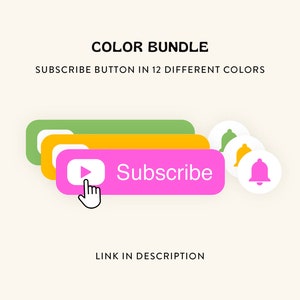 Animated Dark Grey Youtube Subscribe Button Overlay (digital Download ...