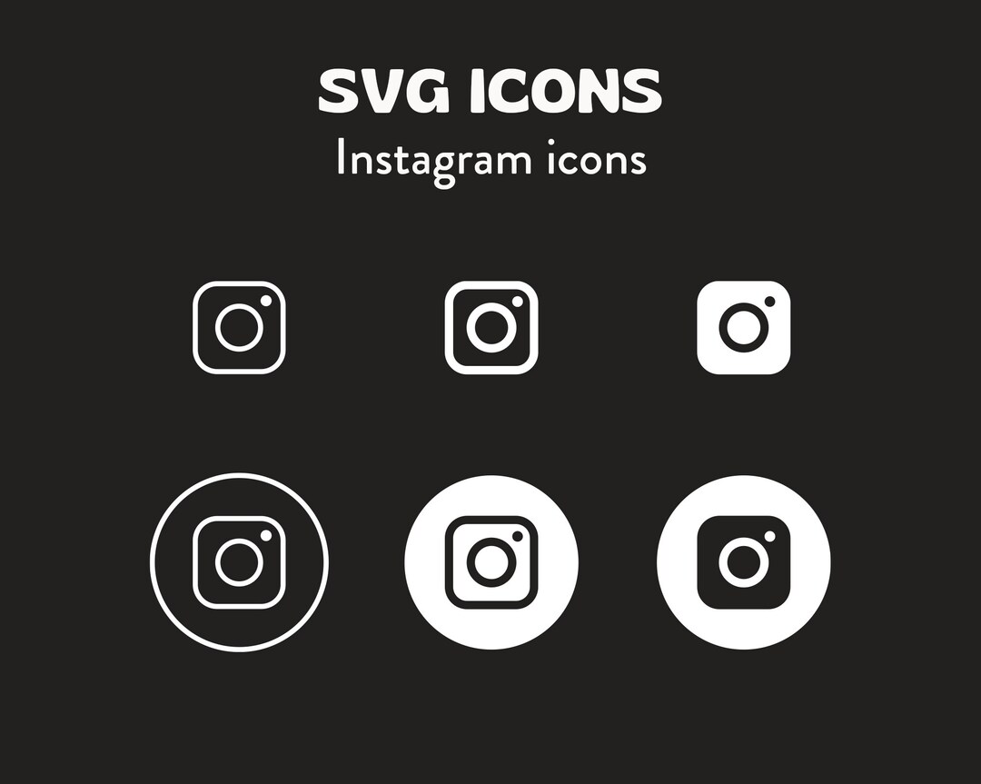 Instagram SVG Icons, Social Media Icons, Instagram Vector Icon Design ...