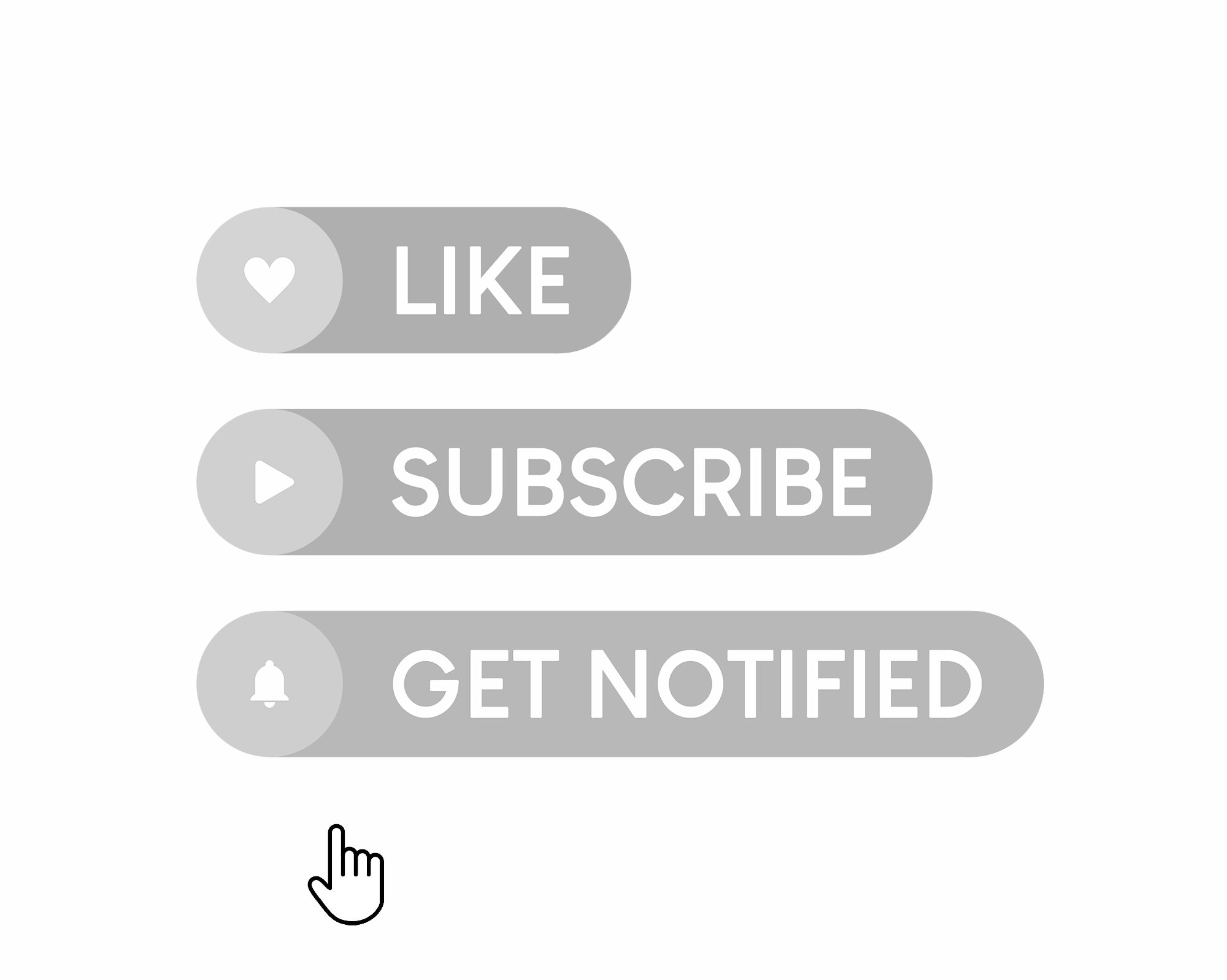 Animated Subscribe Buttons for Youtube Videos / Like Button and Bell ...