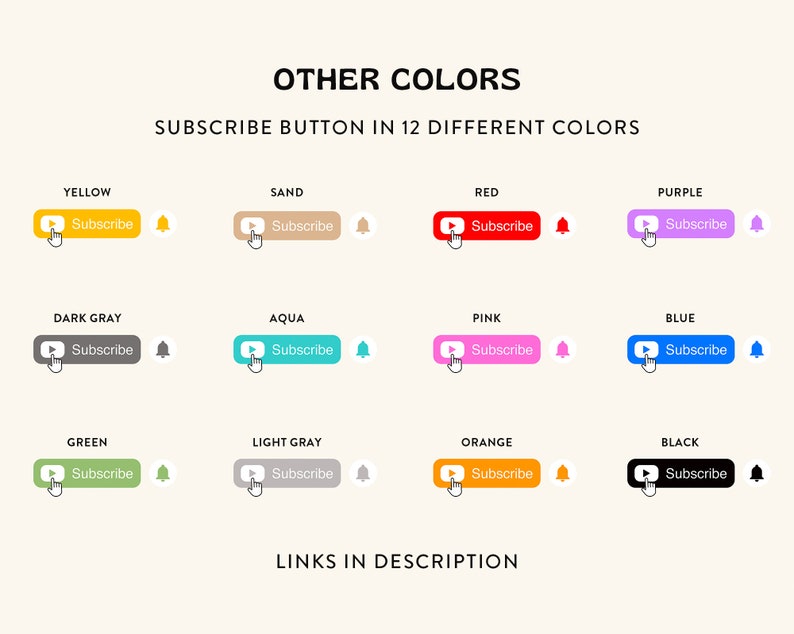 Sand Animated Youtube Subscribe Button | Bell Notification & Video ...