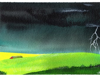 Stormy Night Art - Etsy