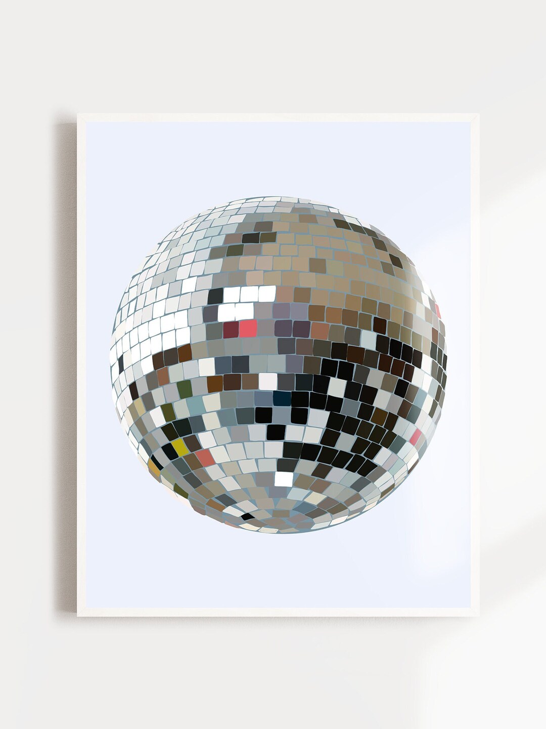 Disco Ball Illustration Art Print, Pop Art, Digital Art Print, Wall Art ...