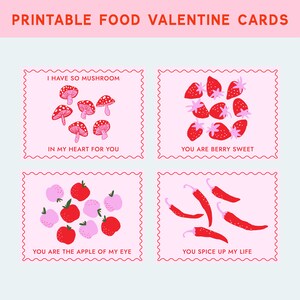 Printable Food Pun Valentine's Day Cards, Classroom Valentine's Day ...