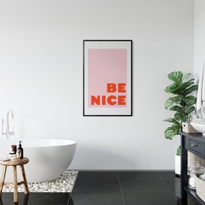 Be Nice Art Print, Digital Print, Wall Art, Art Prints, Printable Wall ...