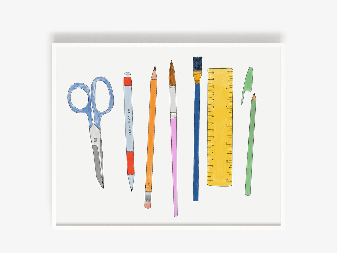 Stationery Art Print, Digital Print, Wall Art, Printable Wall Art ...