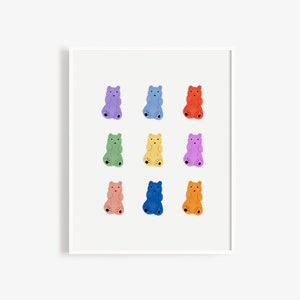 Gummy Bear Art Print, Digital Print, Wall Art, Printable Wall Art ...