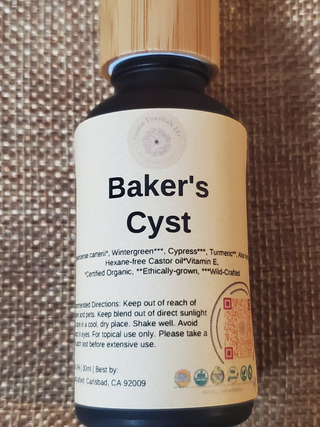 Organic Baker's Cyst Organic Aromatherapy Blend Certified Organic Wild ...