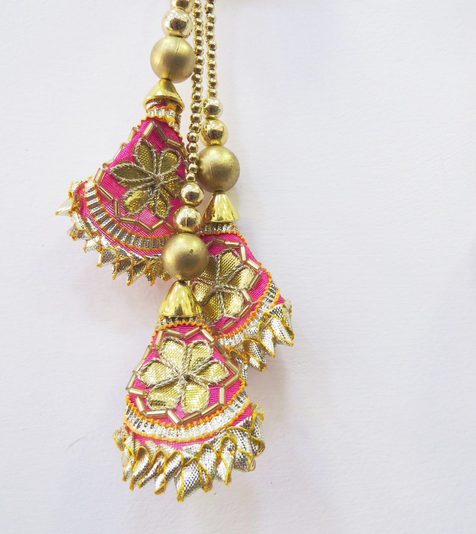 Decorative Pink Gold Gota Patti Hand Embroidered Traditional - Etsy