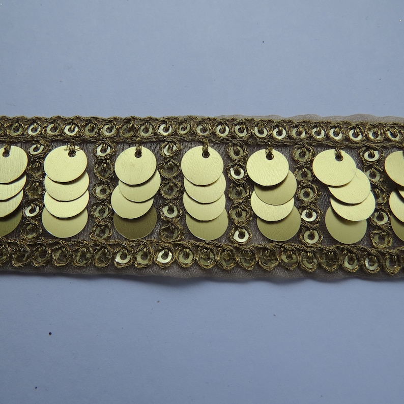 Fringe Boho Belly Dance Coin Trim Gold Lace by the Yard - Etsy