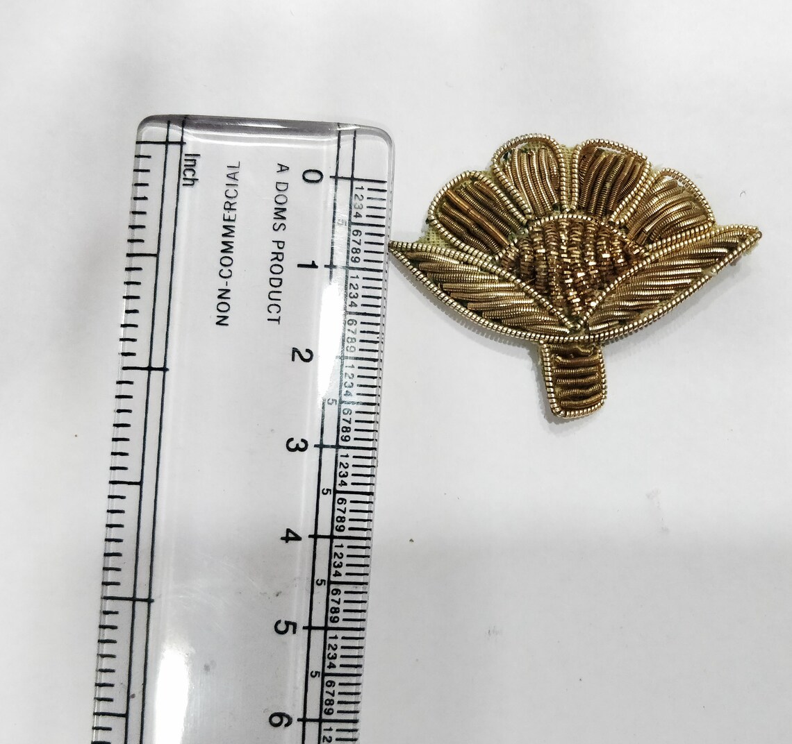 4 Pieces Golden Handmade Floral Indian Patches Appliques - Etsy