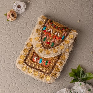 Bohemian Embroidered Jute Mobile Pouch: Lightweight Crossbody Phone Bag ...