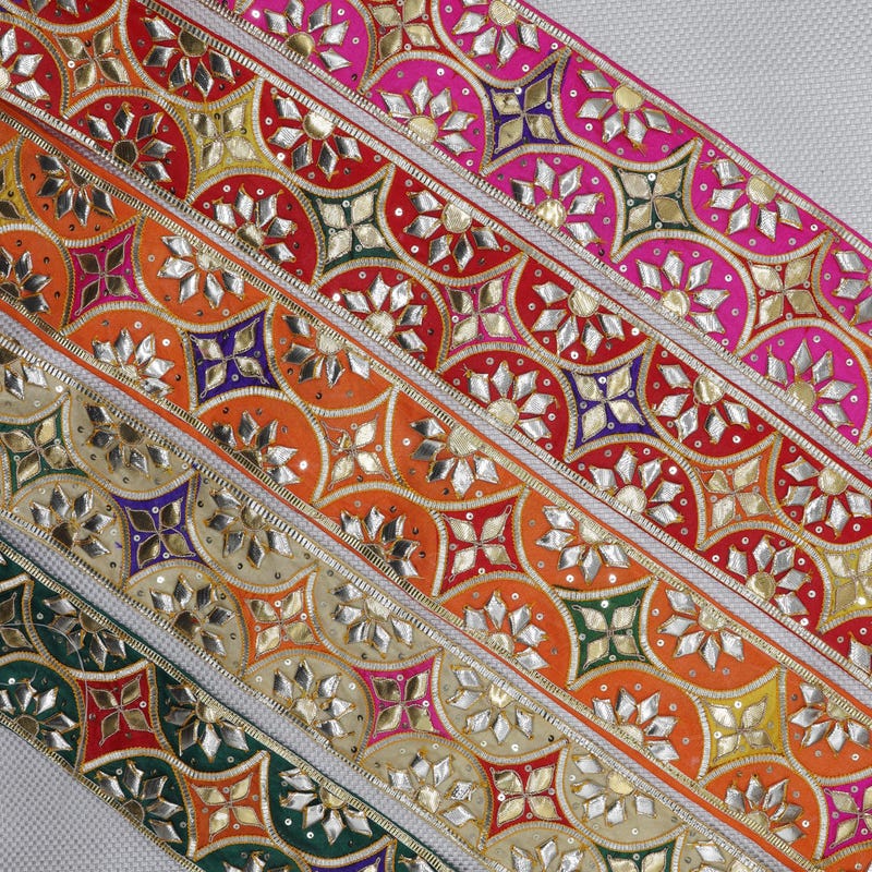 Green Gota Patti Saree - Etsy