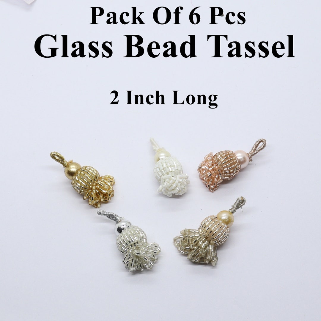 Pack of 6pcs Bling Bead Tassel for Earring Jewelry, Tassle Pendant ...