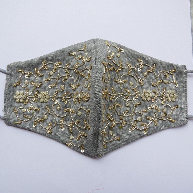 Embroidered Mask - Etsy