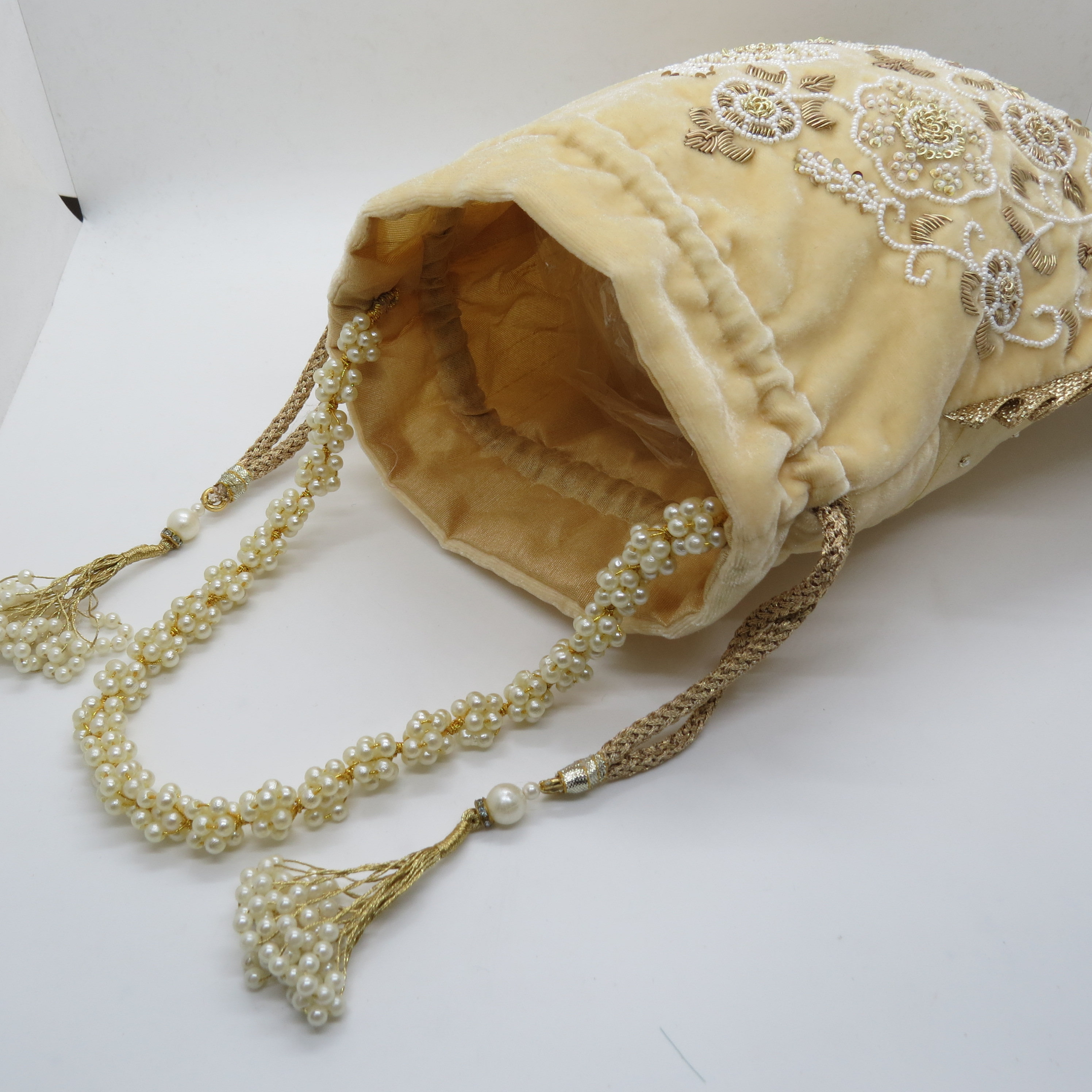 Embellish Evening Bag With Pearl Beaded and Zardosi Embroider - Etsy