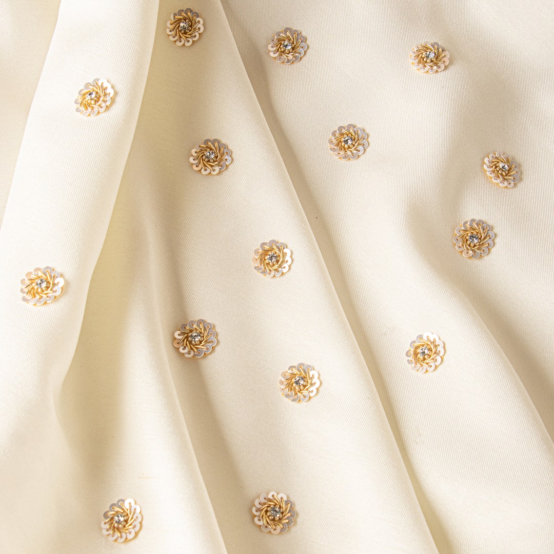 1.8cm Decorative Sequin Rhinestone Zardozi Sew on Embroidered Appliques ...