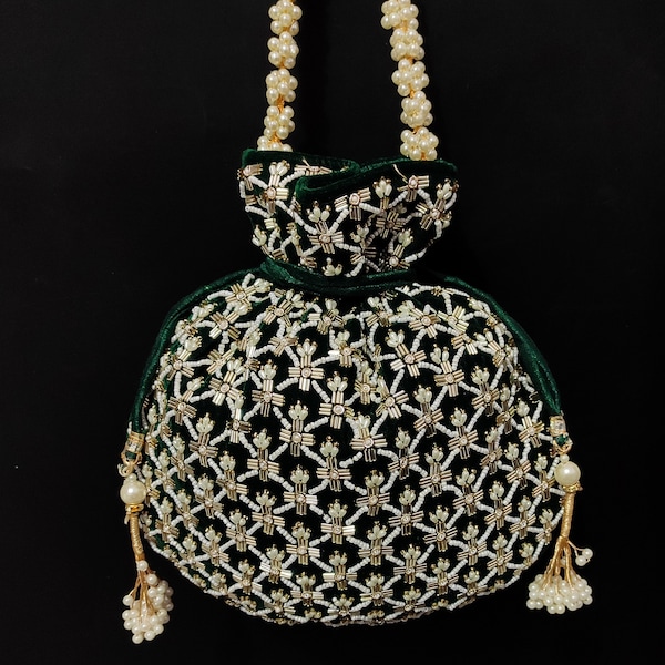 Beaded Velvet Bag - Etsy